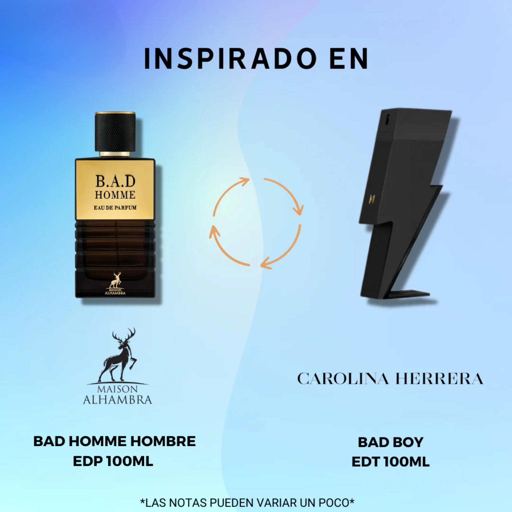 Bad Homme Maison Alhambra Edp 100ml- Inspirado en Bad Boy Carolina Her