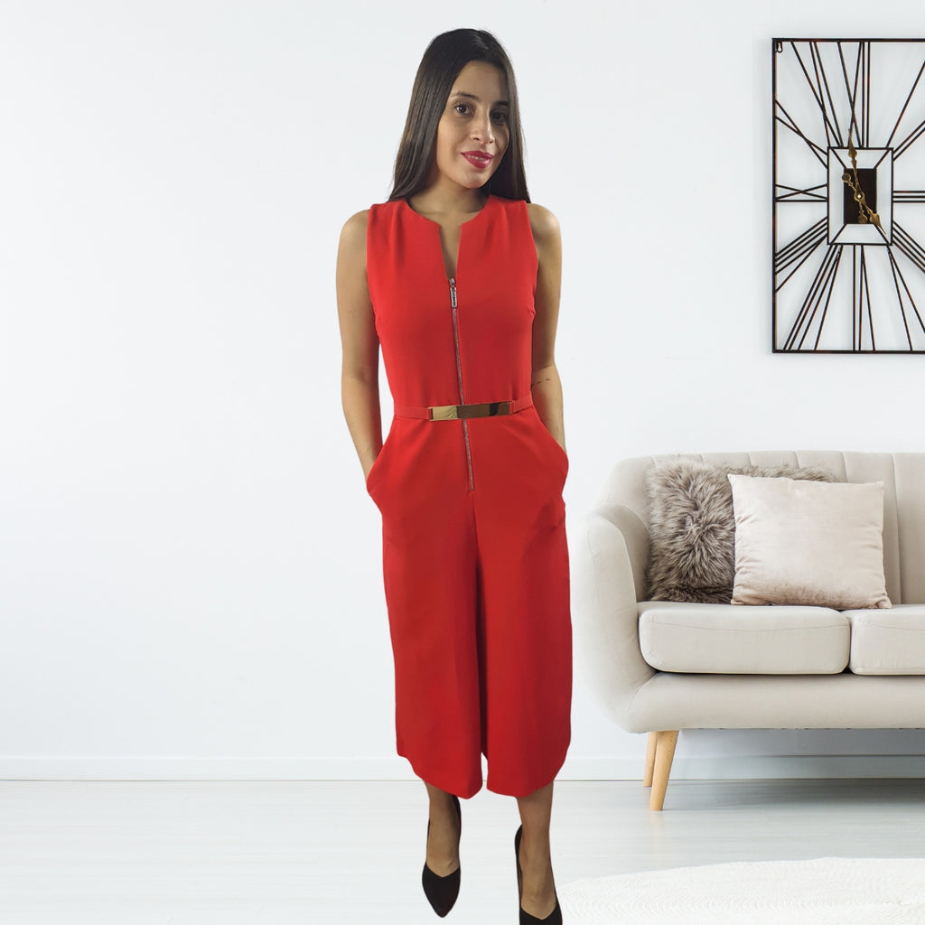 Entero Vero Moda Rojo Style LANCE 3/4 WIDE CATSUIT(PM)
