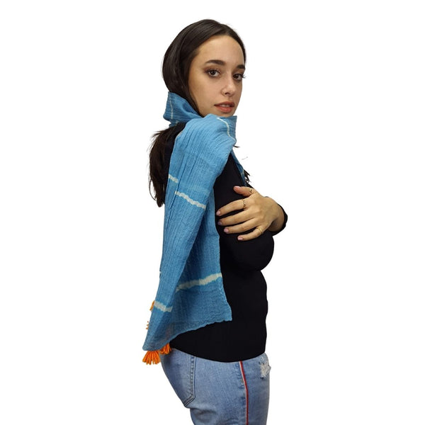 Pashmina Bufanda Rapsodia Hope Batik Celeste - Productos de Lujo