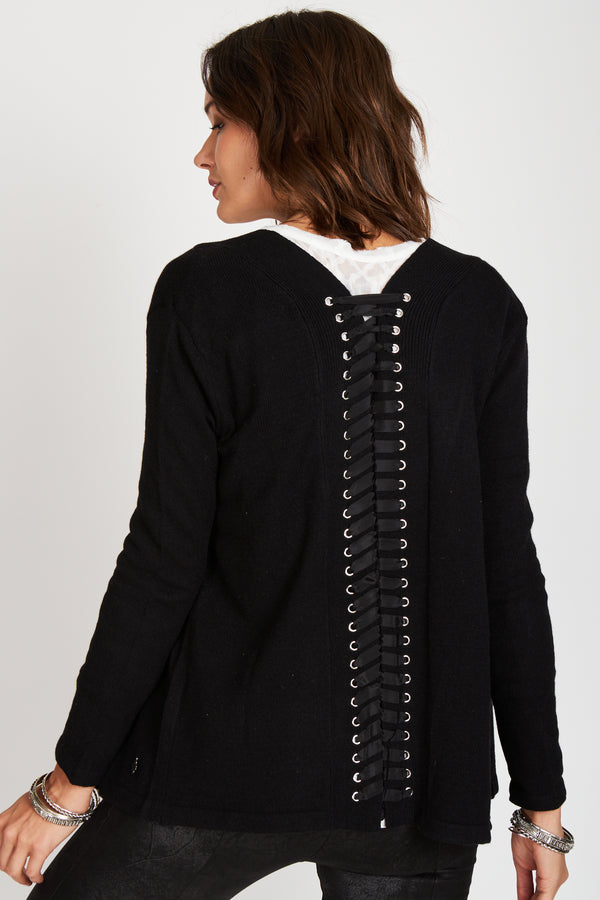 Sweater Rapsodia Roque Negro - Productos de Lujo